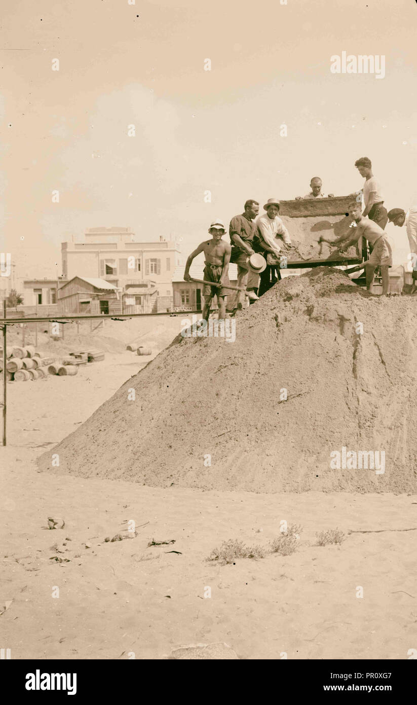 Jewish colonies and settlements. Tel Aviv. Levelling the ground. 1920 ...