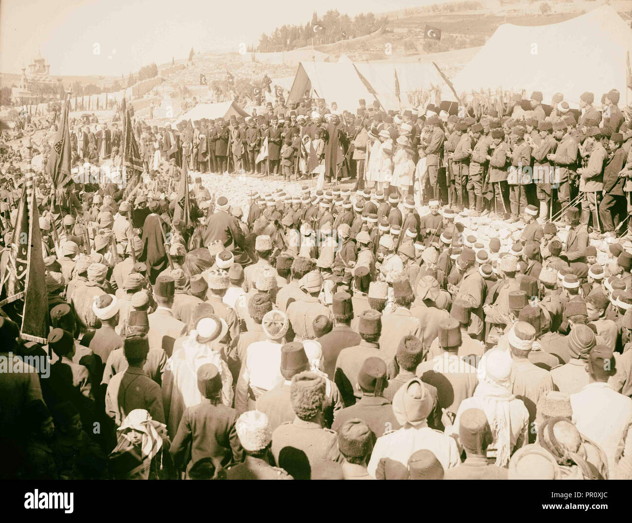 Last Turkish celebration of the Nebi Musa Feast. 1917, Jerusalem ...