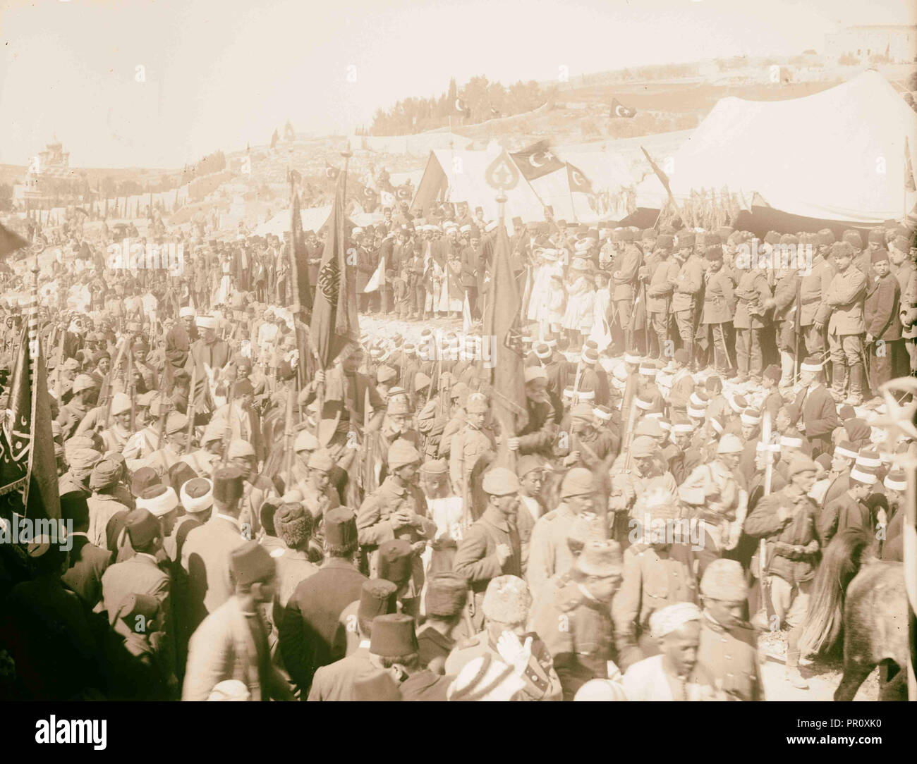 Last Turkish celebration of the Nebi Musa Feast. 1917, Jerusalem ...