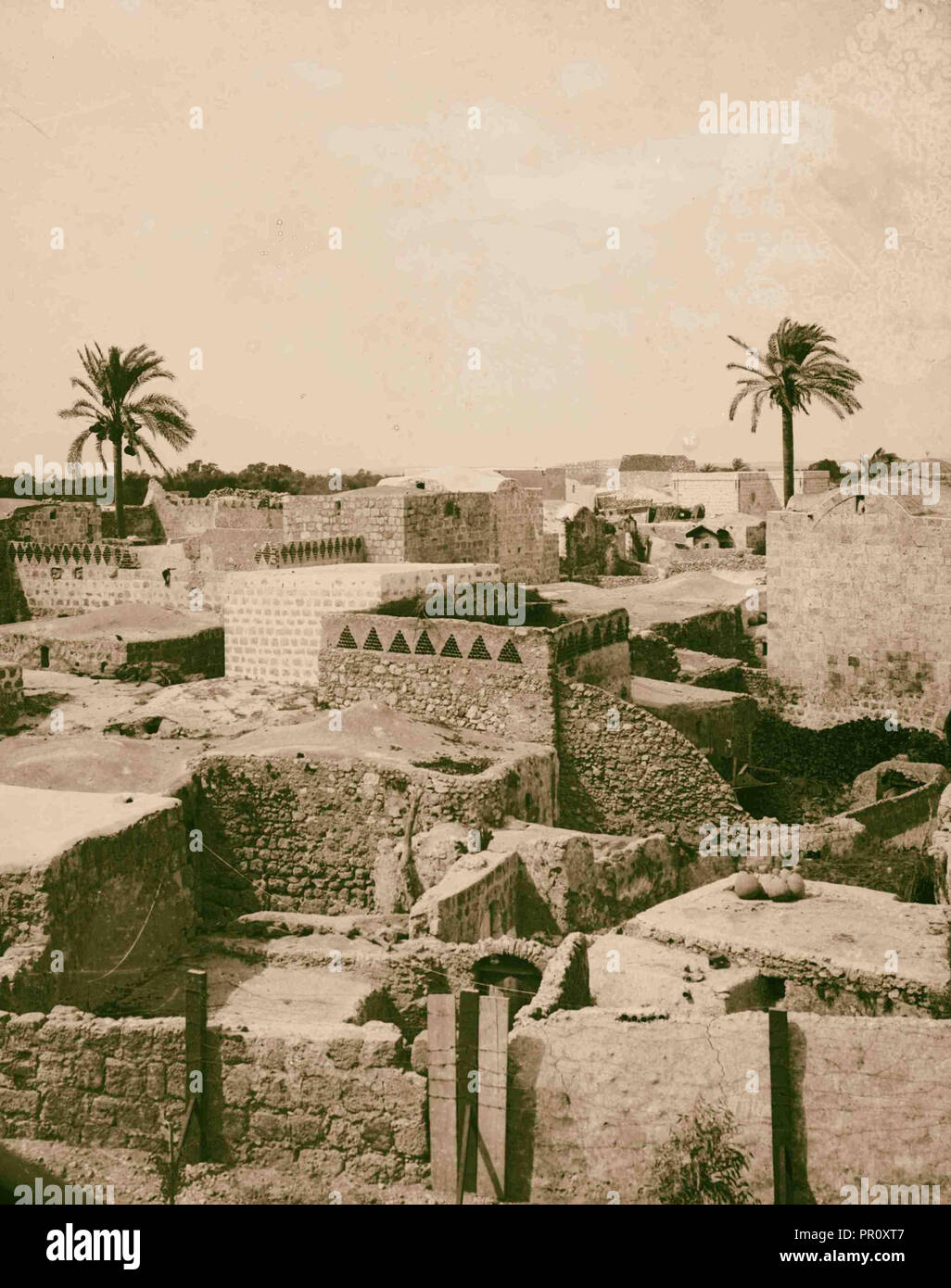 Jaffa to Jerusalem. General view of Lydda (Lod). 1900, Israel, Lod ...