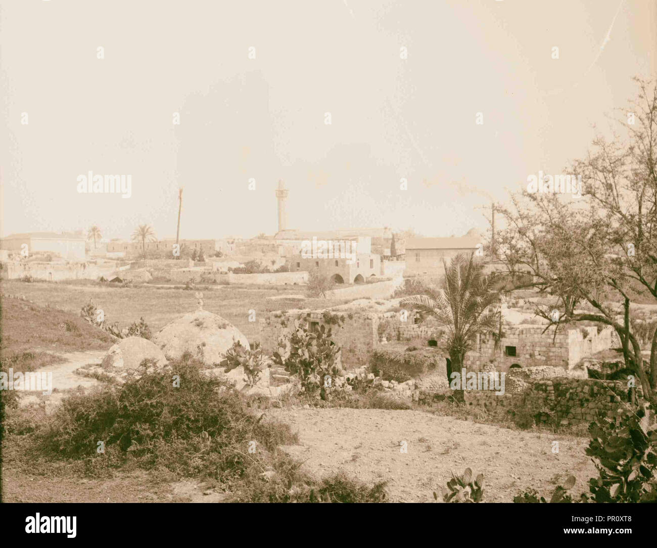Jaffa to Jerusalem. New view of Ramleh. 1900, Israel, Ramlah Stock ...