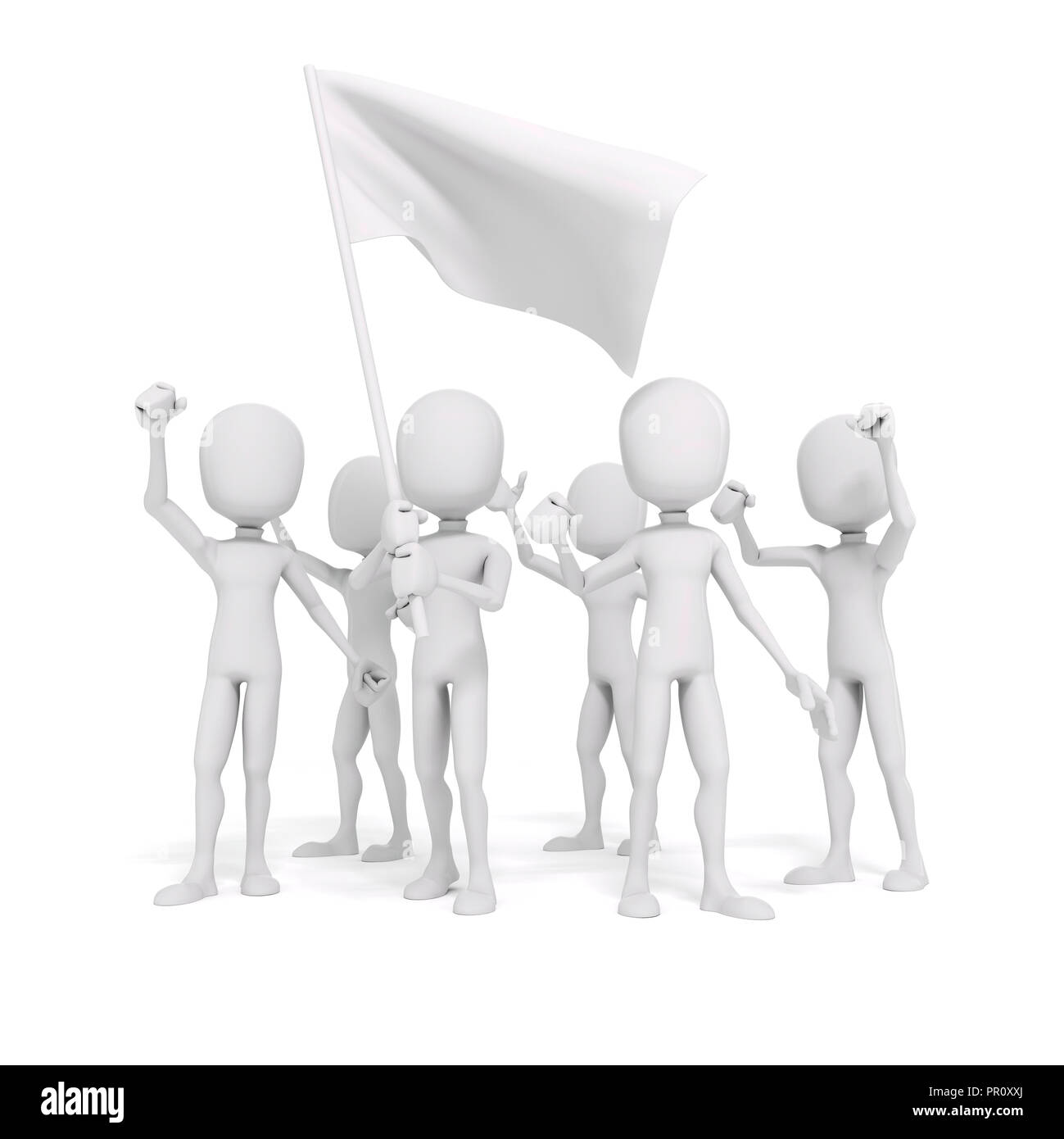 3d man and flag, protest concept Stock Photo - Alamy