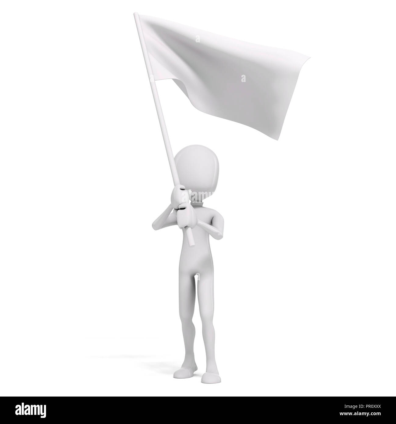 3d man and flag, protest concept Stock Photo - Alamy