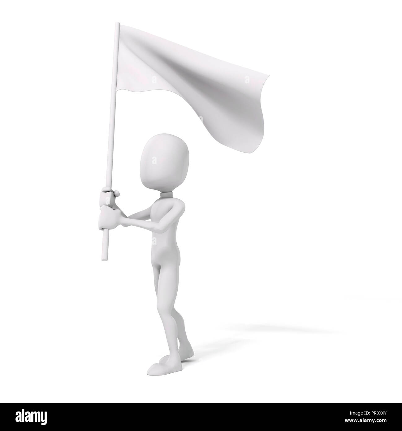 3d man and flag, protest concept Stock Photo - Alamy