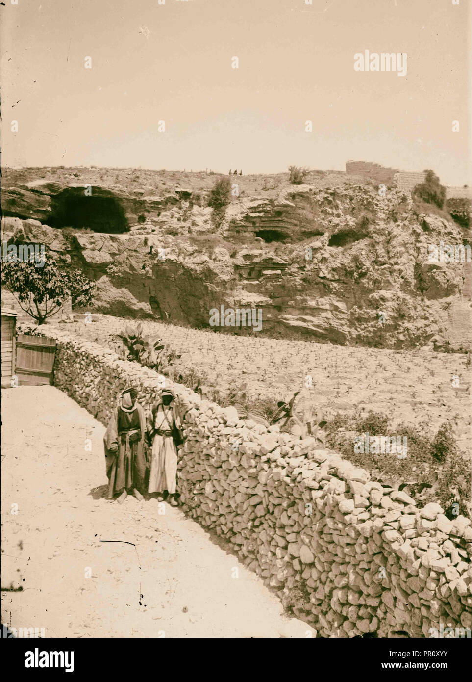 Damascus Gate and environs Gordon's Calvary showing the 'skull'. 1900 ...