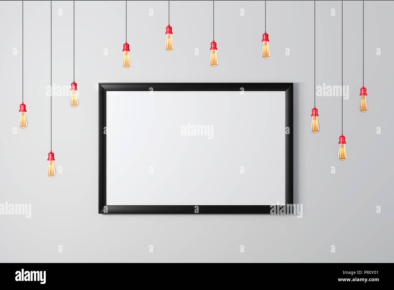 Realistic light bulbs frame hi-res stock photography and images - Alamy