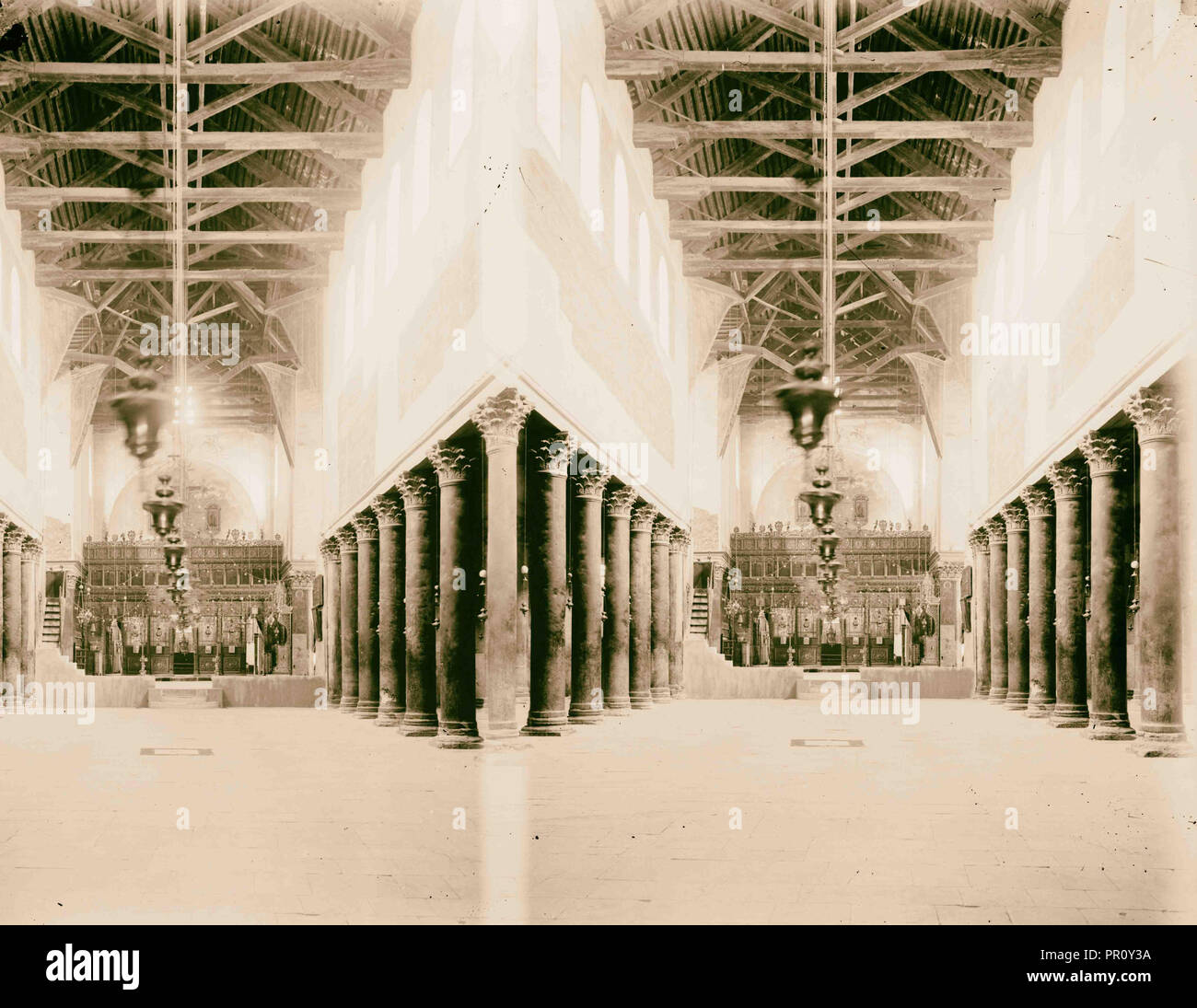 Bethlehem and surroundings Interior of Church of the Nativity. 1918 ...