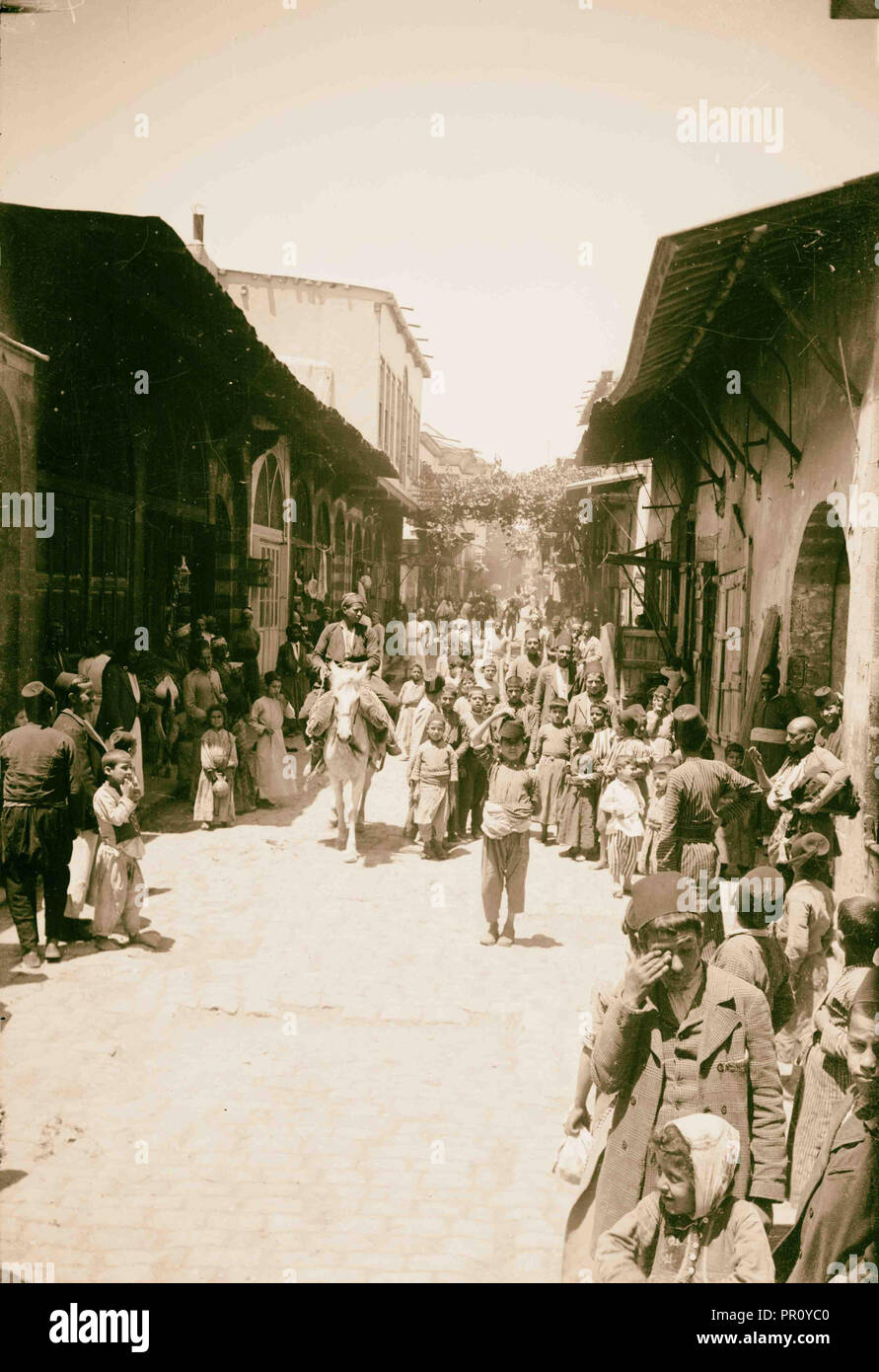 Damascus (Esh-Sham). In Straight Street. 1900, Syria, Damascus Stock ...