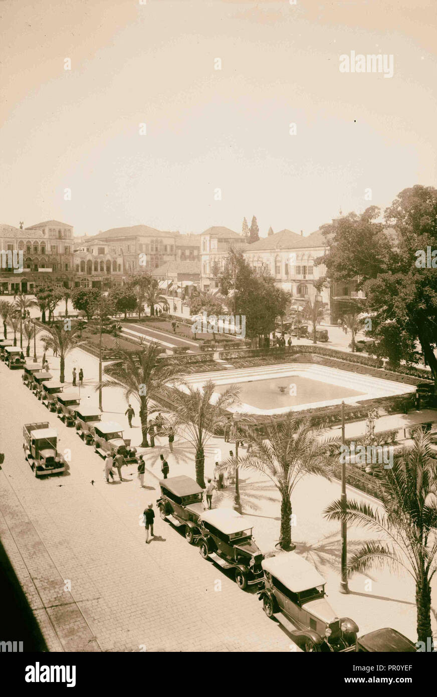 Beirut. The public garden. 1900, Lebanon, Beirut Stock Photo - Alamy