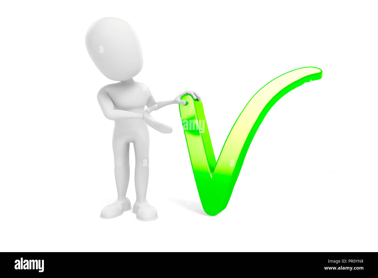 3d man check mark hi-res stock photography and images - Alamy