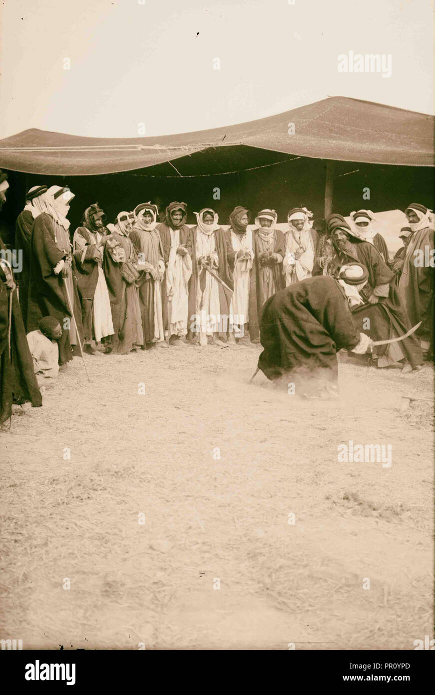 Bedouin wedding Sword dance. 1900, the Bedouin are a grouping of ...