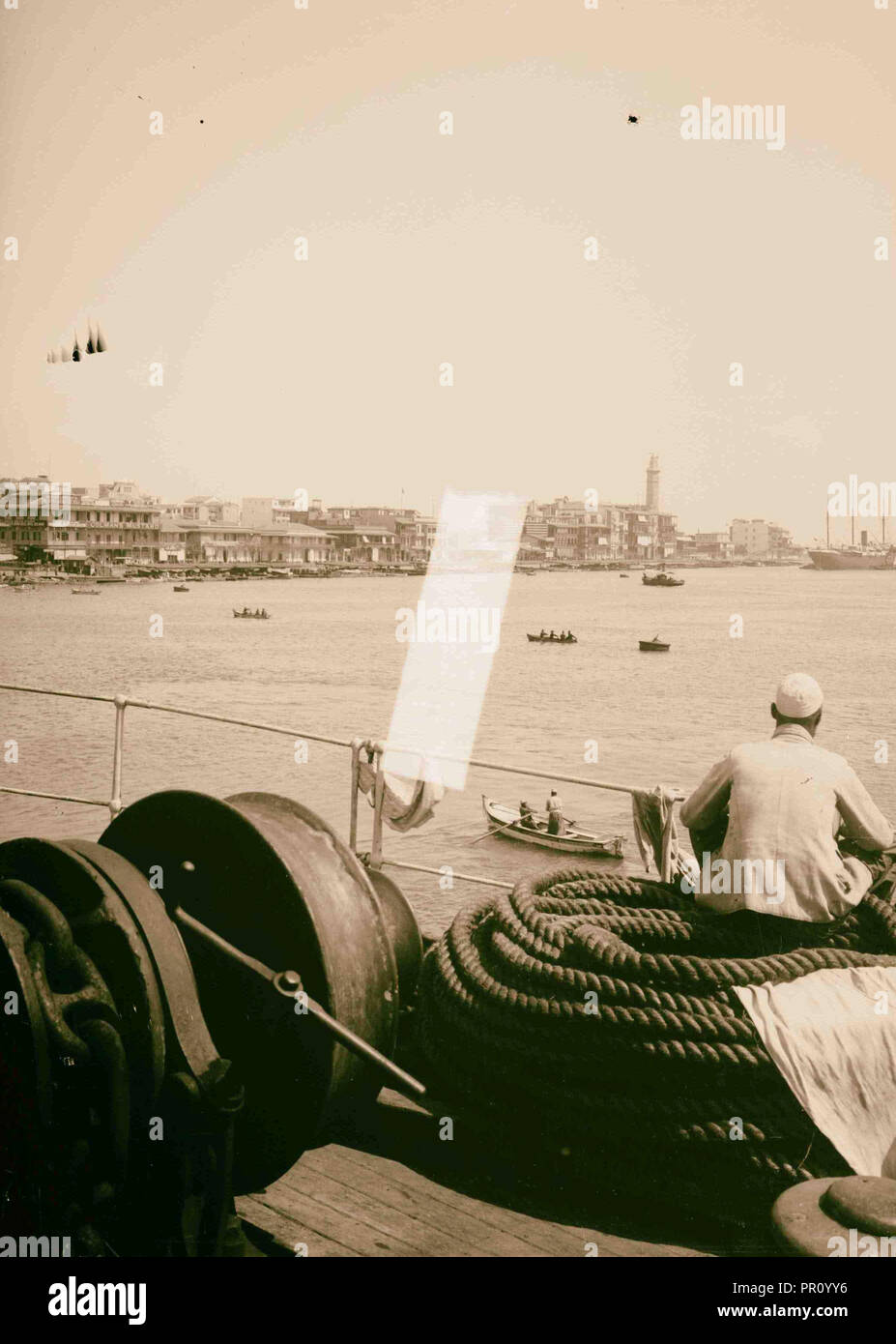 Egyptian views; Port Said. Port Said from the harbour. 1900, Egypt ...