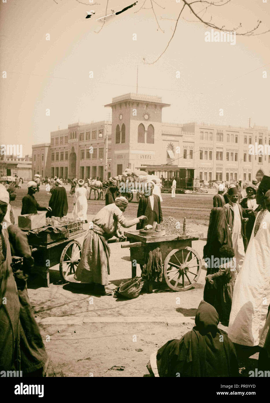 Egyptian views; Cairo (Masr). Cairo railway station. 1900, Egypt, Cairo ...