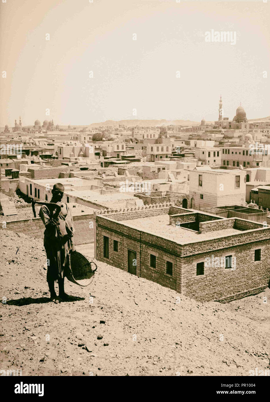 Egyptian views; Cairo (Masr). City of the Dead, near Cairo. 1900, Egypt ...