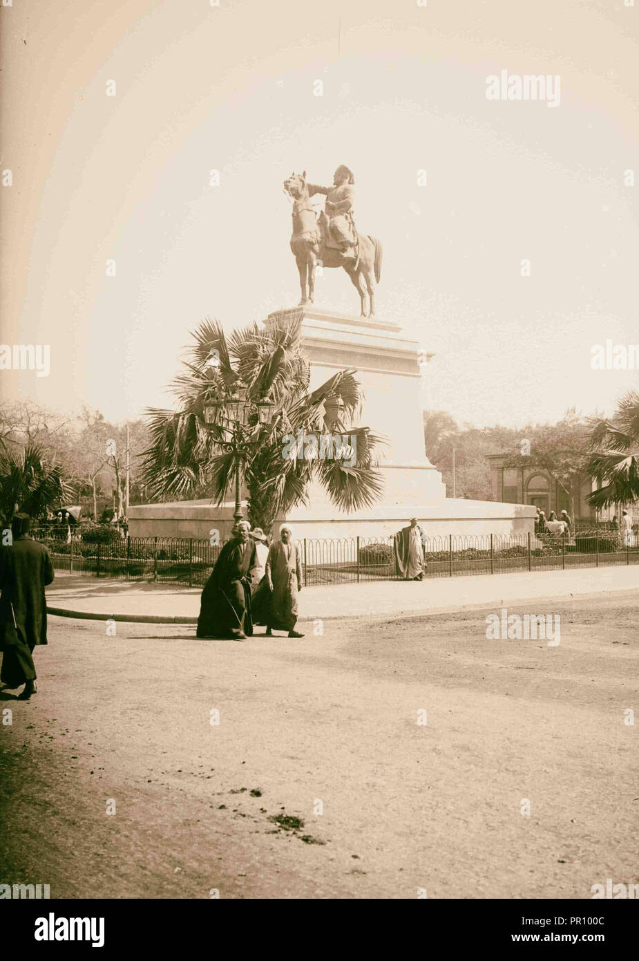 Egyptian views; Cairo (Masr). Statue of Ibrahim Pasha, Opera Square ...