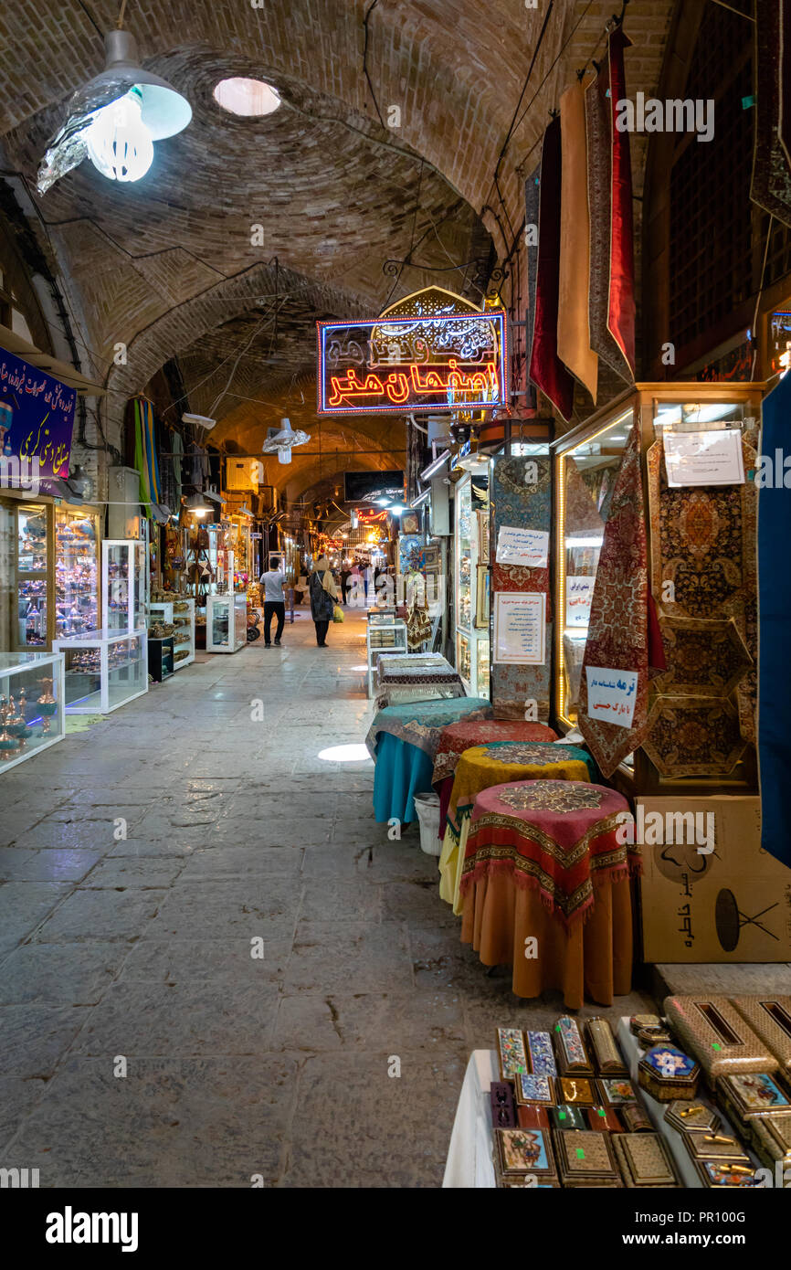 Isfahan, Iran - June 2018: Isfahan Bazaar in Imam square in Isfahan ...