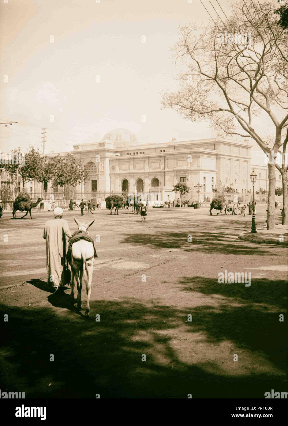 Egyptian views; Cairo (Masr). Museum of Cairo, exterior. 1900, Egypt ...