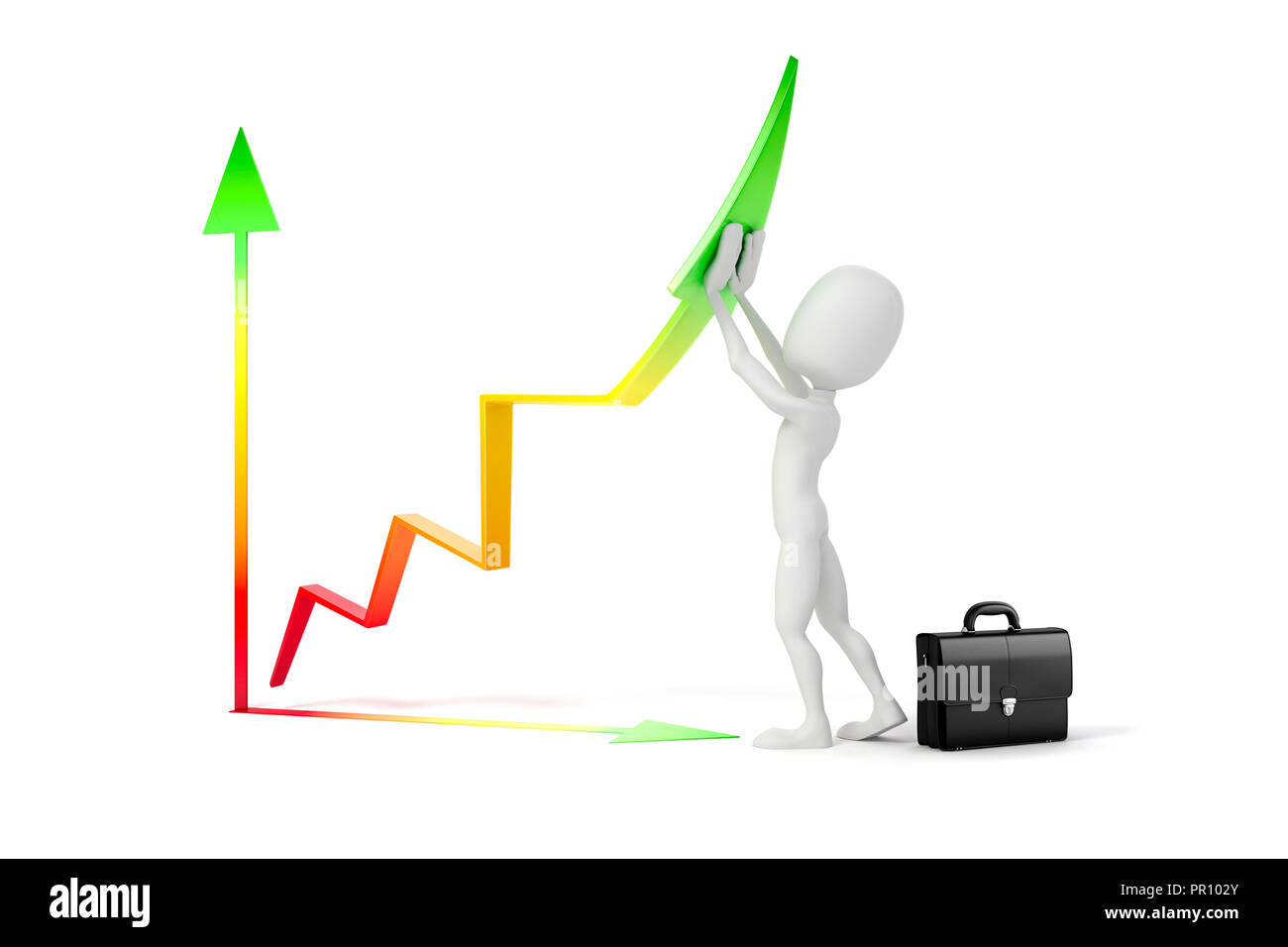 3d man businessman, success in business concept Stock Photo - Alamy