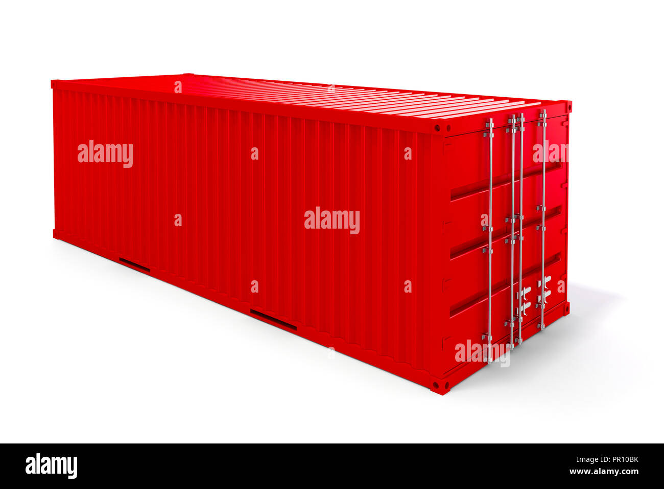 3d cargo container on white background Stock Photo - Alamy