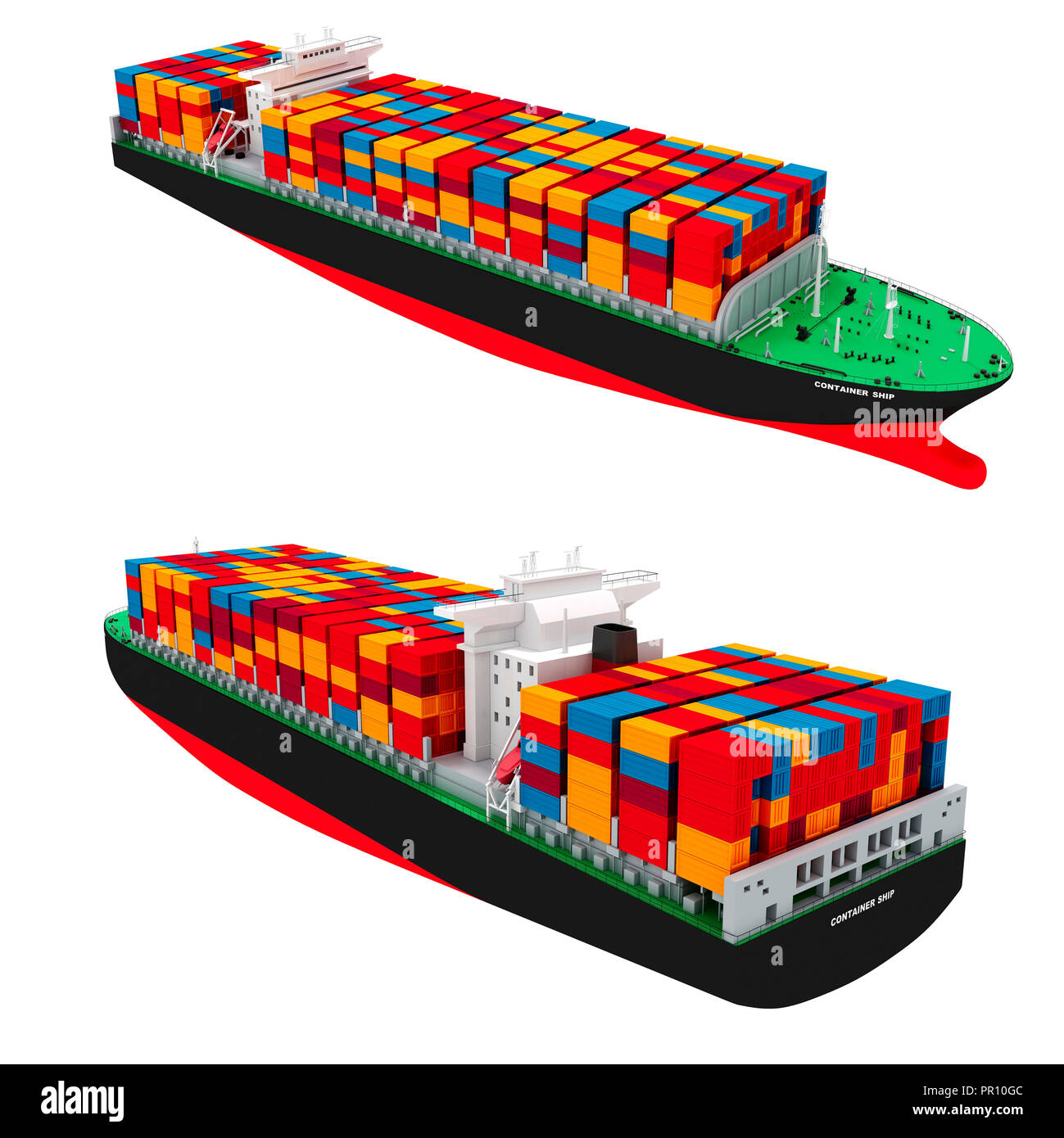 Ocean freight container Cut Out Stock Images & Pictures - Alamy