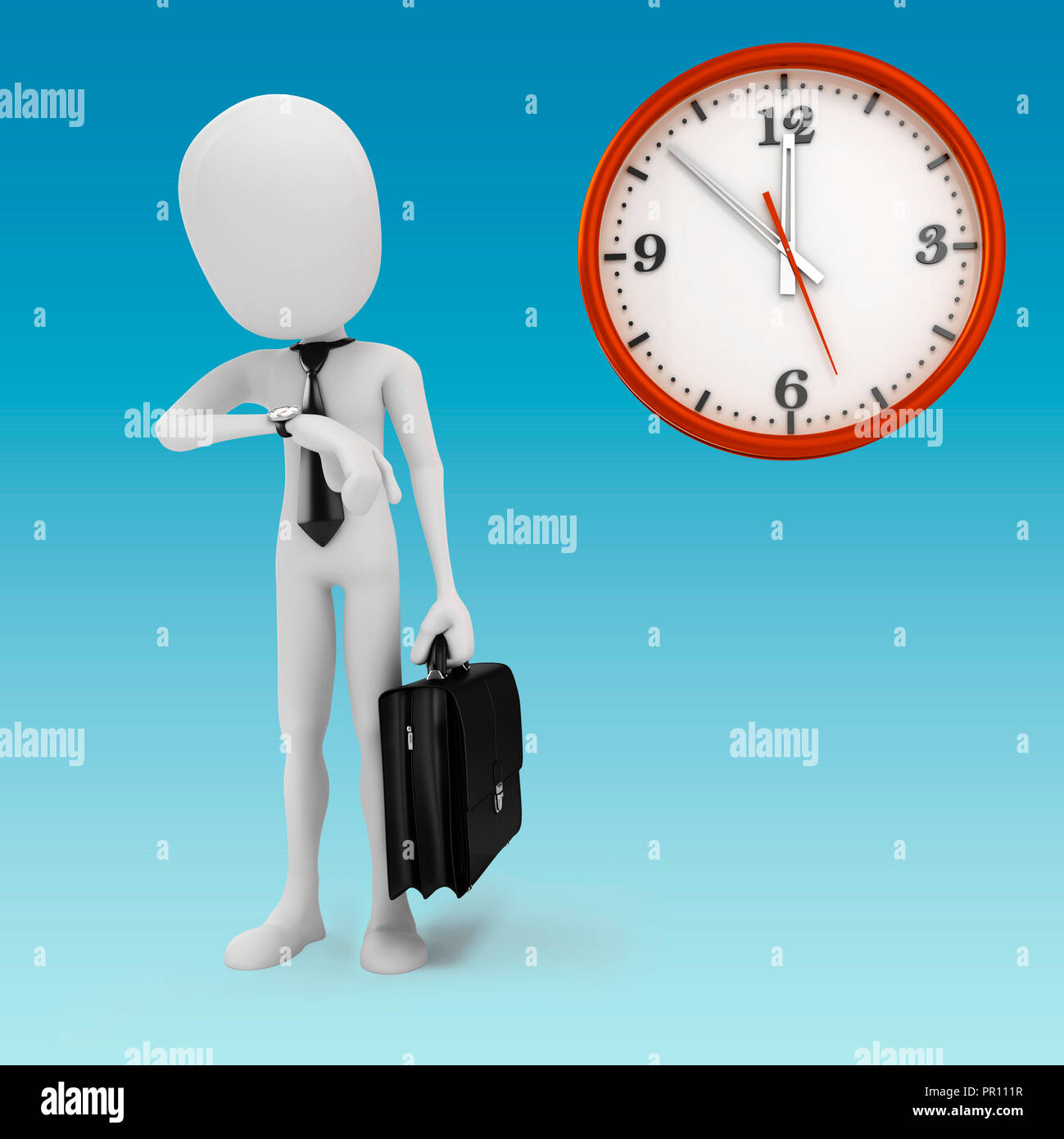 3d man clock hi-res stock photography and images - Alamy