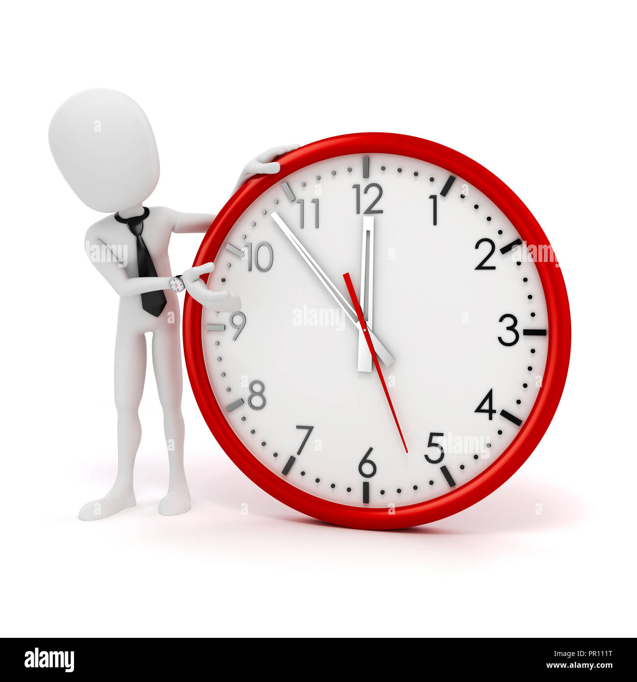 3d man clock hi-res stock photography and images - Alamy