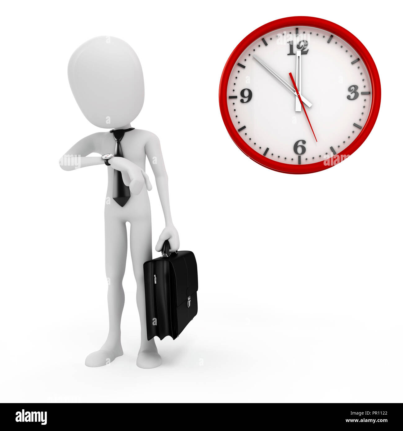 3d man clock hi-res stock photography and images - Alamy