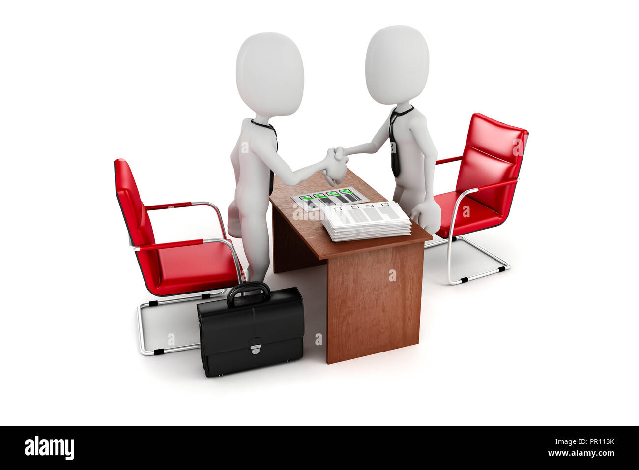 3d man, business meeting, job interview Stock Photo - Alamy