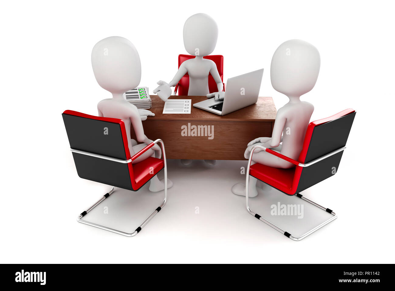 3d man, business meeting, job interview Stock Photo - Alamy