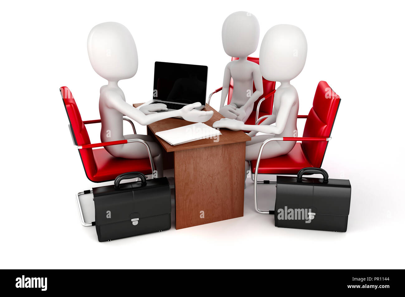 3d man, business meeting, job interview Stock Photo - Alamy