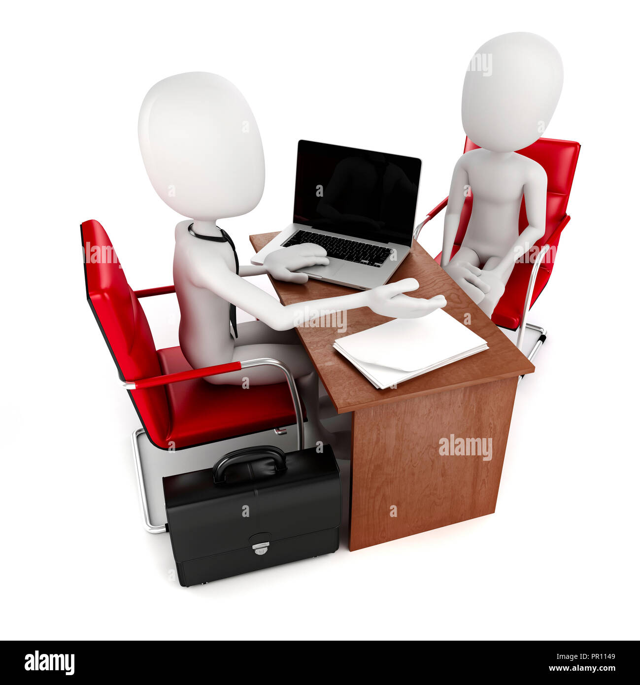 3d man, business meeting, job interview Stock Photo - Alamy