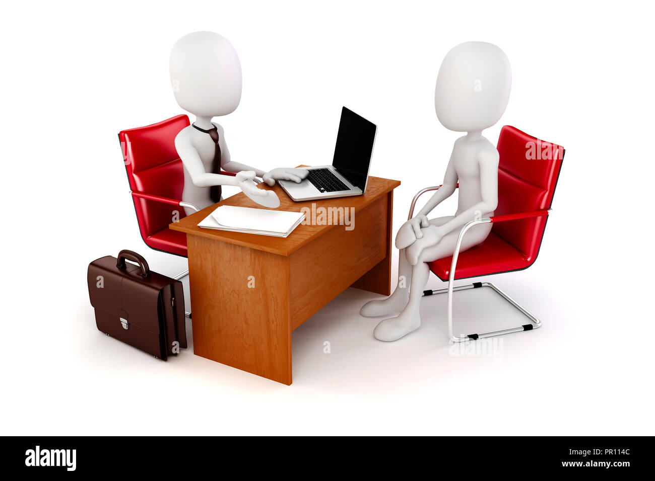3d man, business meeting, job interview Stock Photo - Alamy