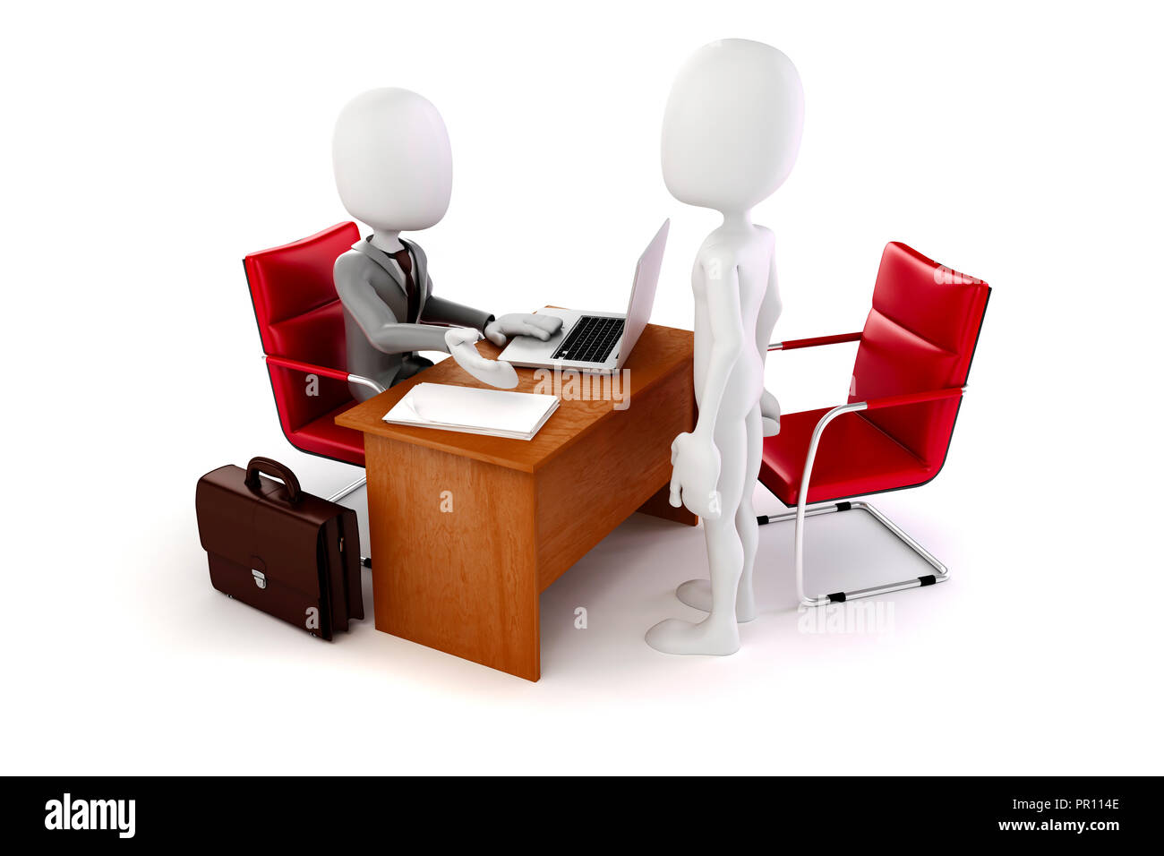 3d man, business meeting, job interview Stock Photo - Alamy