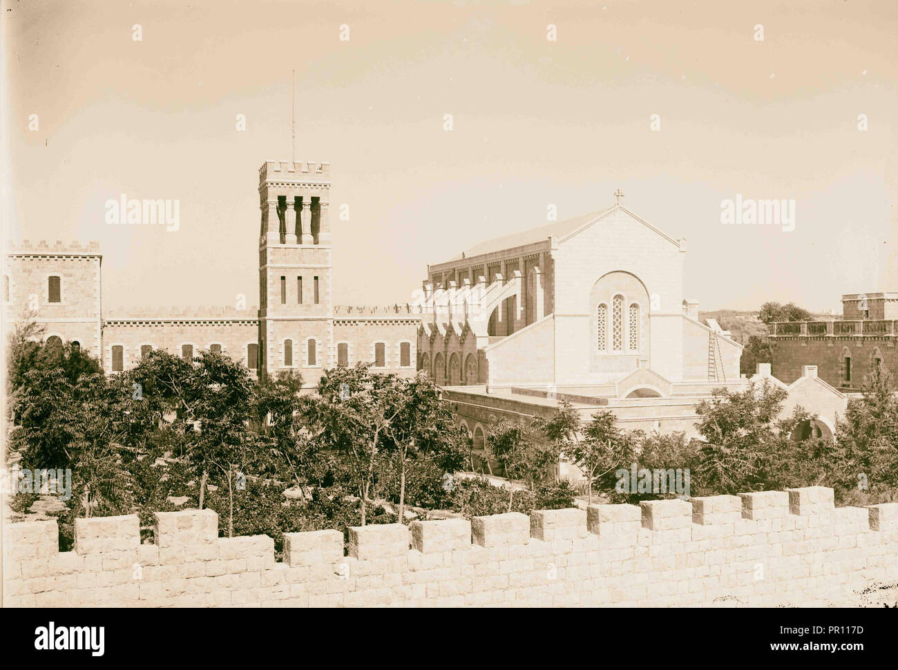 Convent of St. Stephen, Jerusalem. 1898, Jerusalem, Israel Stock Photo ...