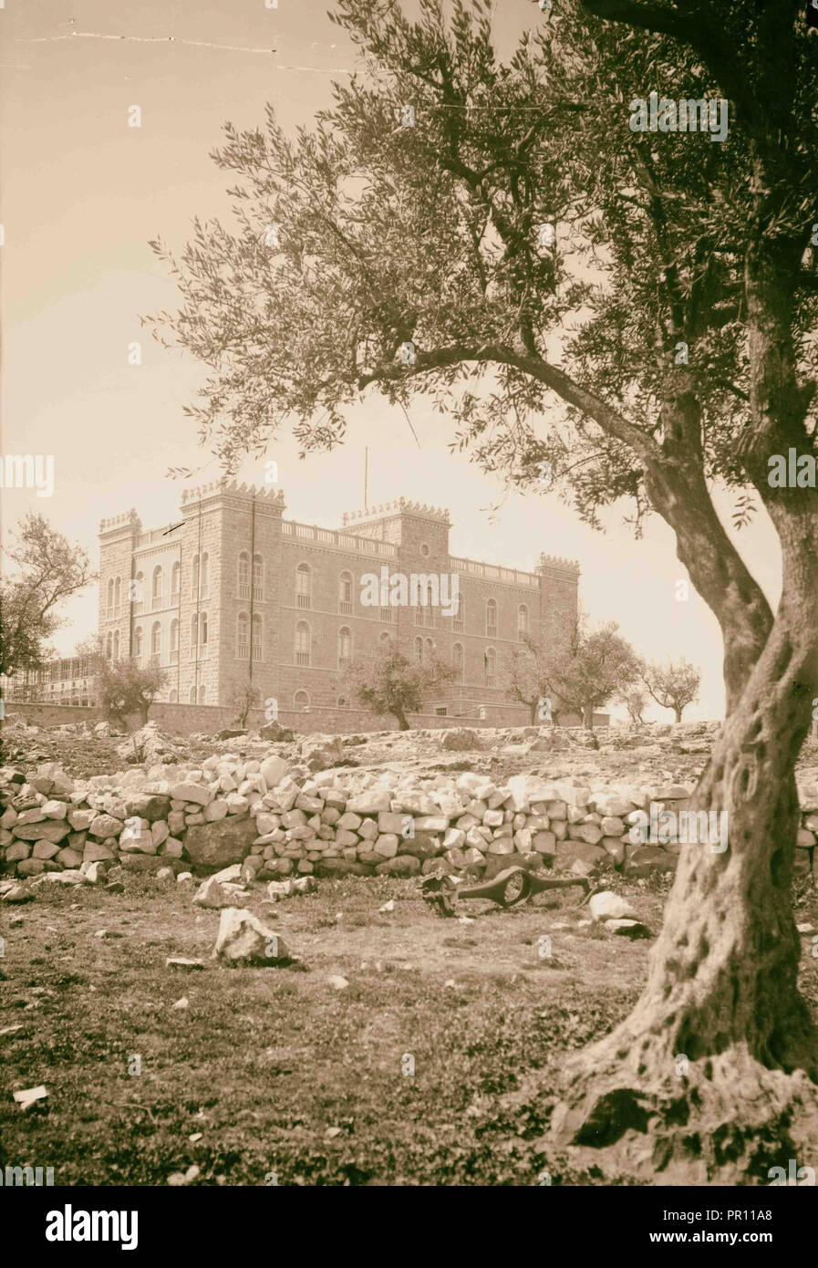 Jerusalem British homes, embassy 1898, Israel Stock Photo - Alamy