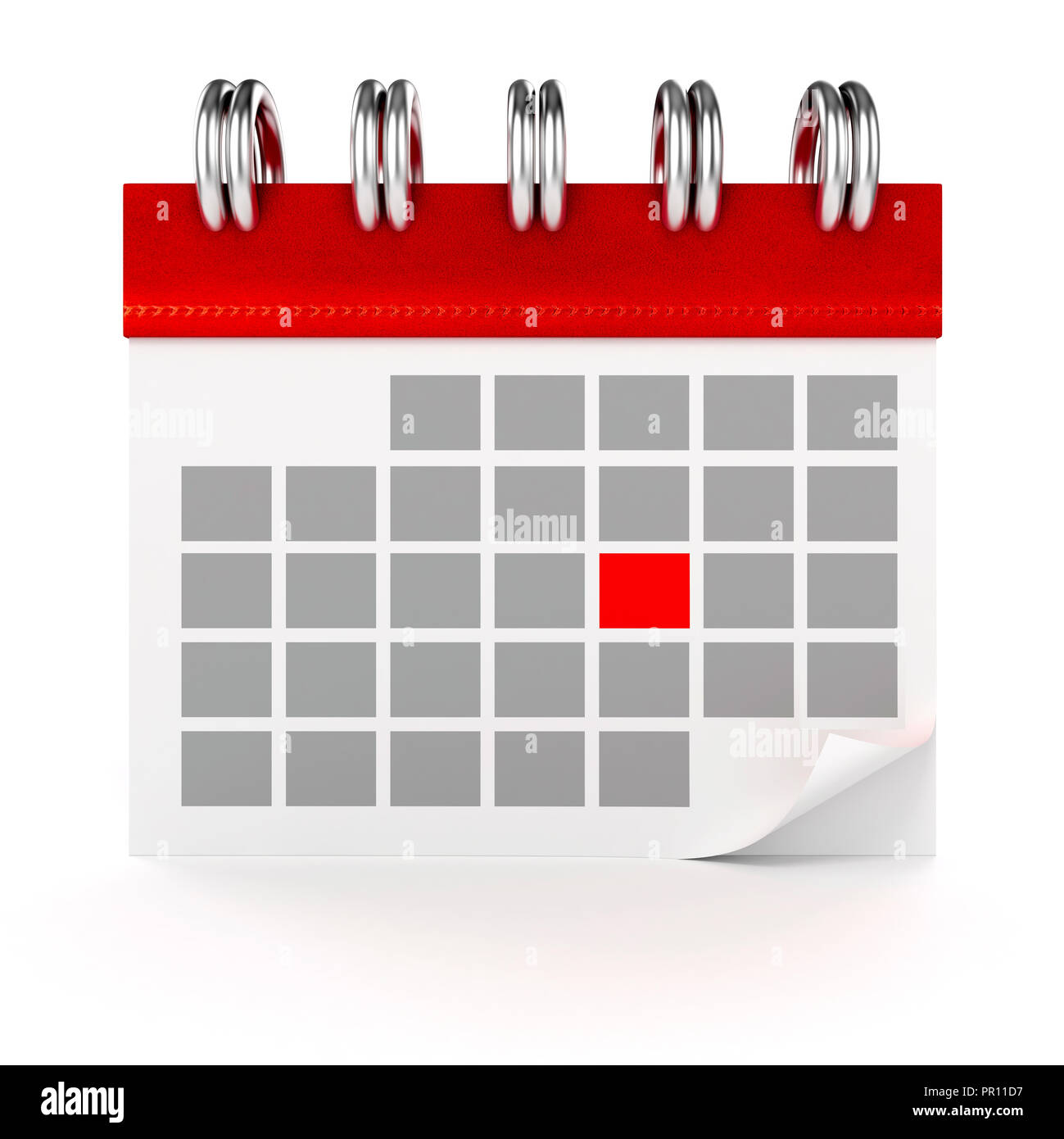 3d calendar on white background Stock Photo - Alamy