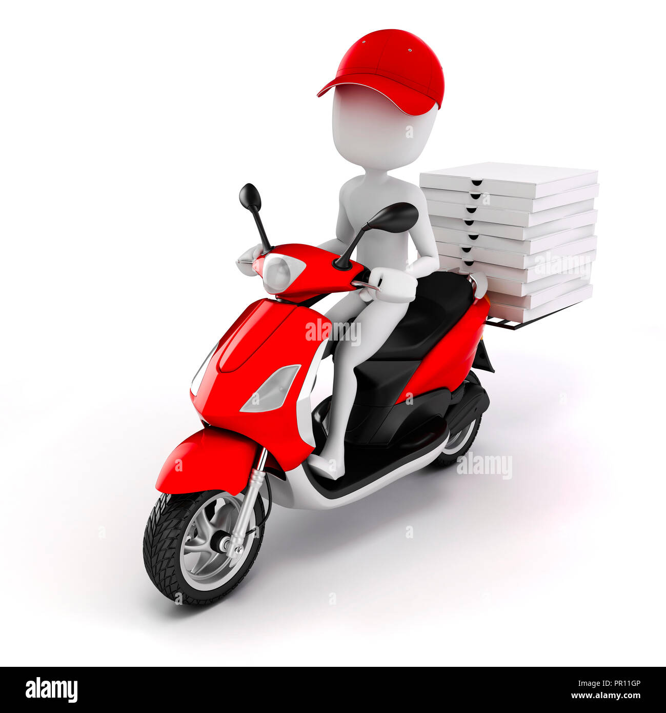 Delivery deliver package cartoon Cut Out Stock Images & Pictures - Alamy