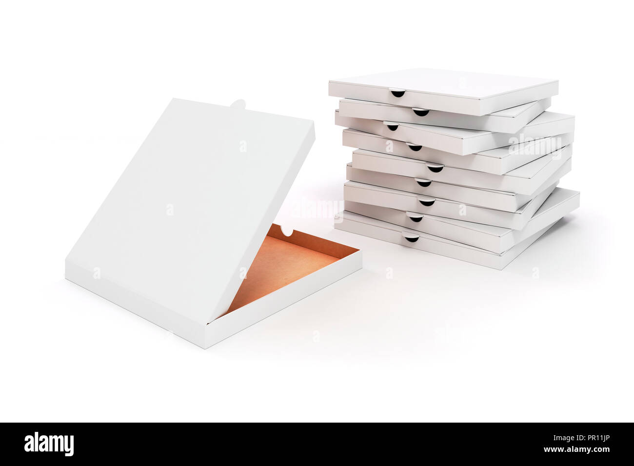 Open blank carton pizza Cut Out Stock Images & Pictures - Alamy