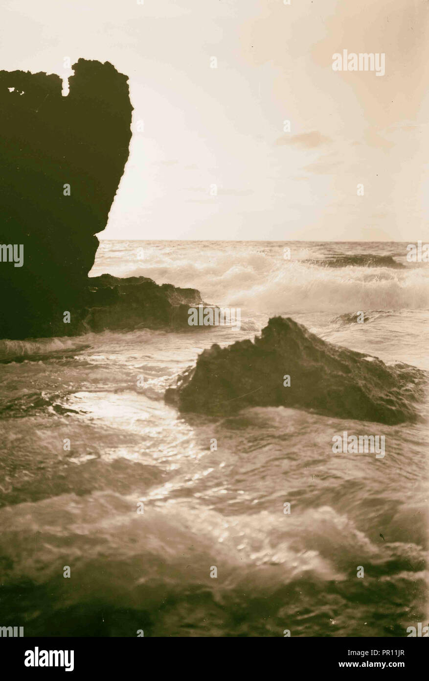 Jaffa (Joppa) and environs. The rocks in a storm Stock Photo - Alamy