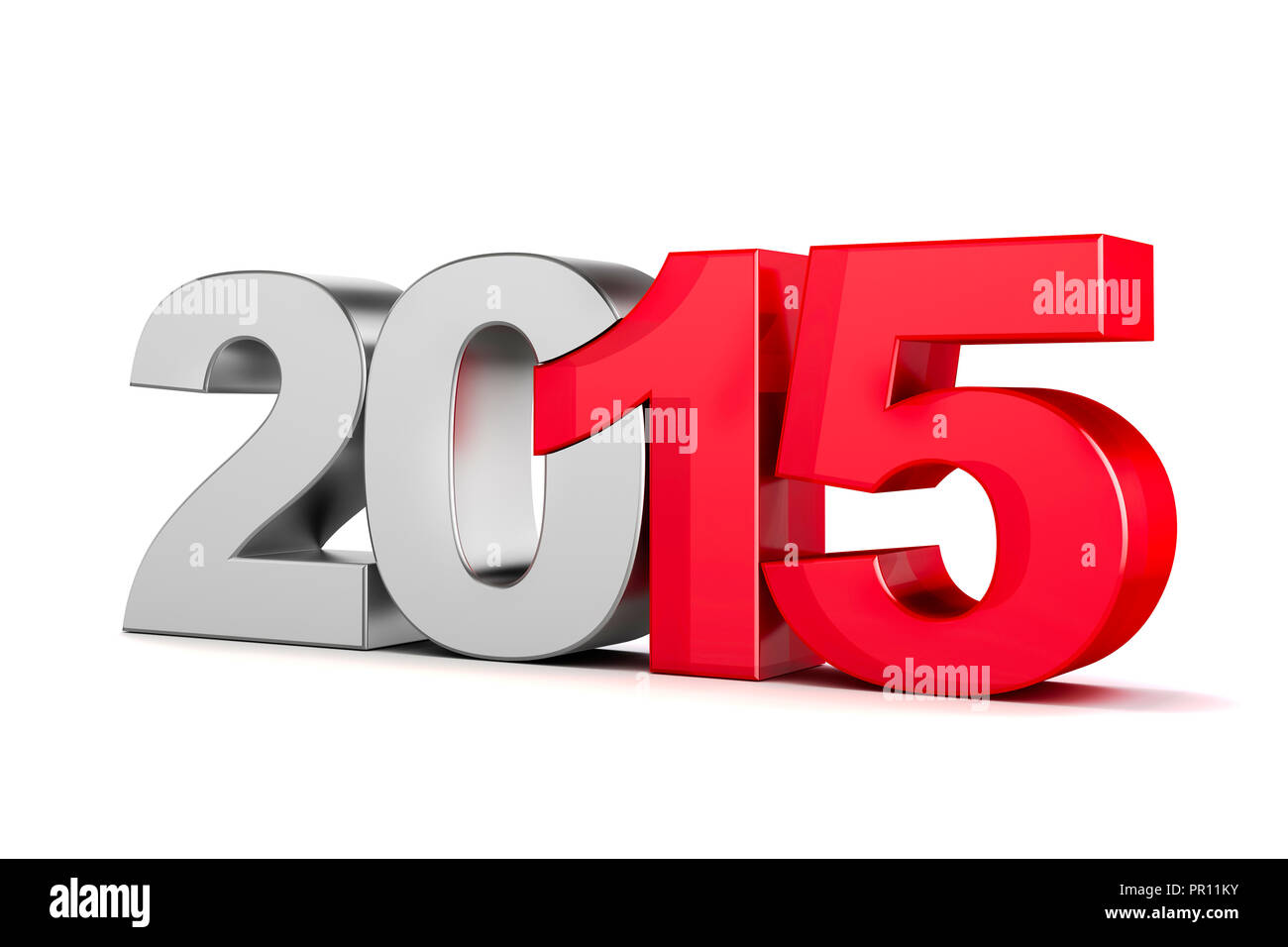 3d - 2015 text on white background Stock Photo - Alamy