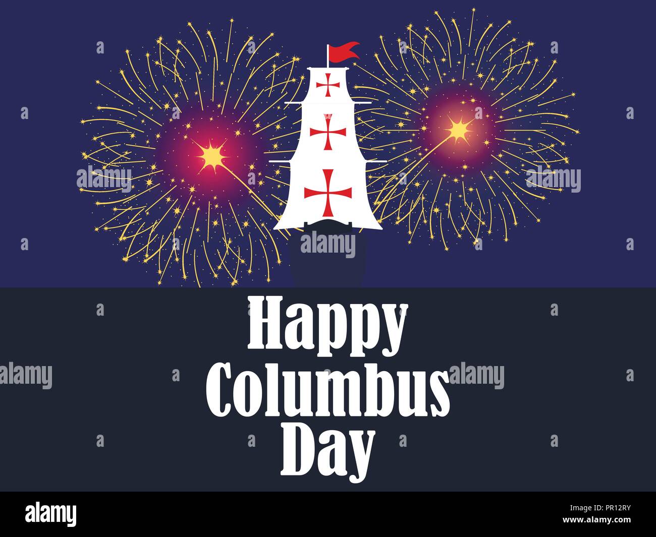 Columbus Day, the discoverer of America. Christopher Columbus the ship ...