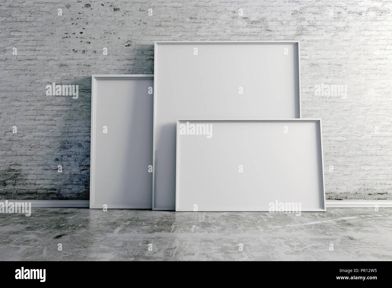 3d render image blank wall hi-res stock photography and images - Alamy
