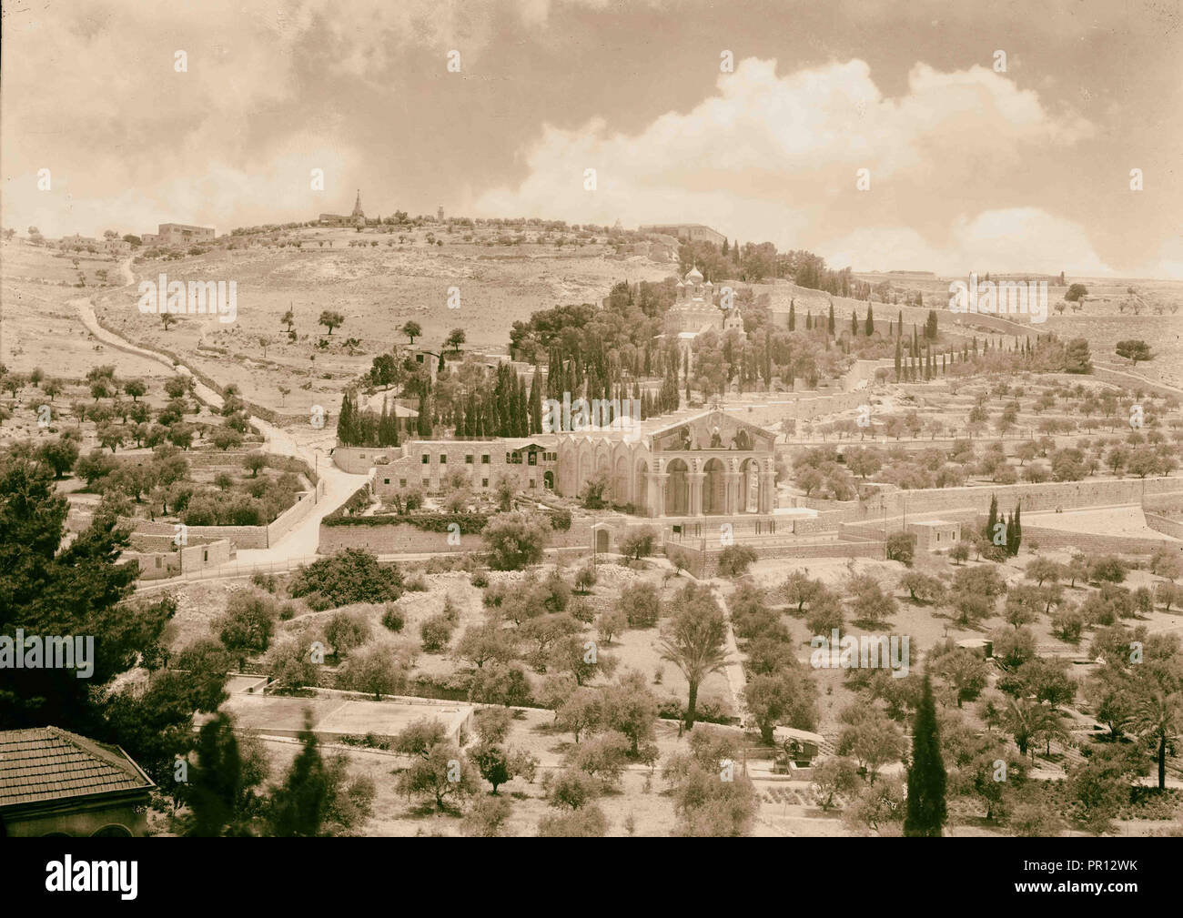 Mount Of Olives And The Garden Of Gethsemane High Resolution Stock ...
