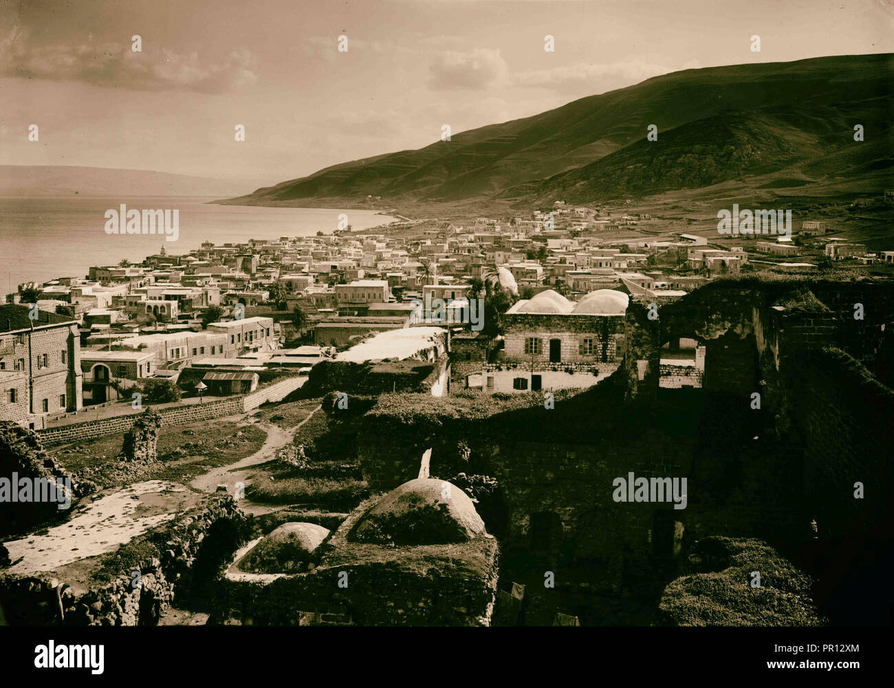 Tiberias and the Sea of Galilee. 1898, Israel, Tiberias Stock Photo - Alamy