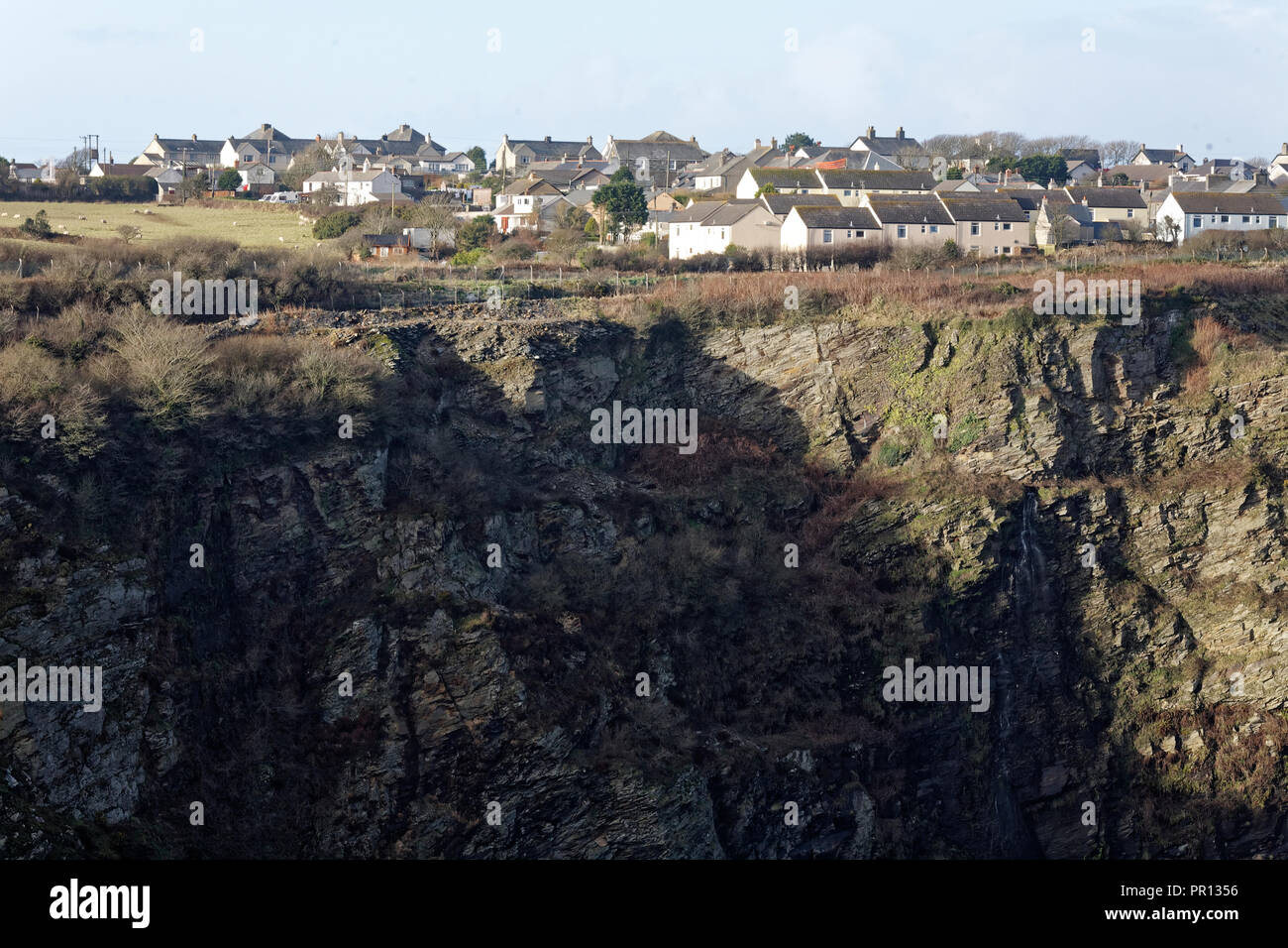 Delabole slate quarry,Delabole slate,Slate mining Stock Photo - Alamy