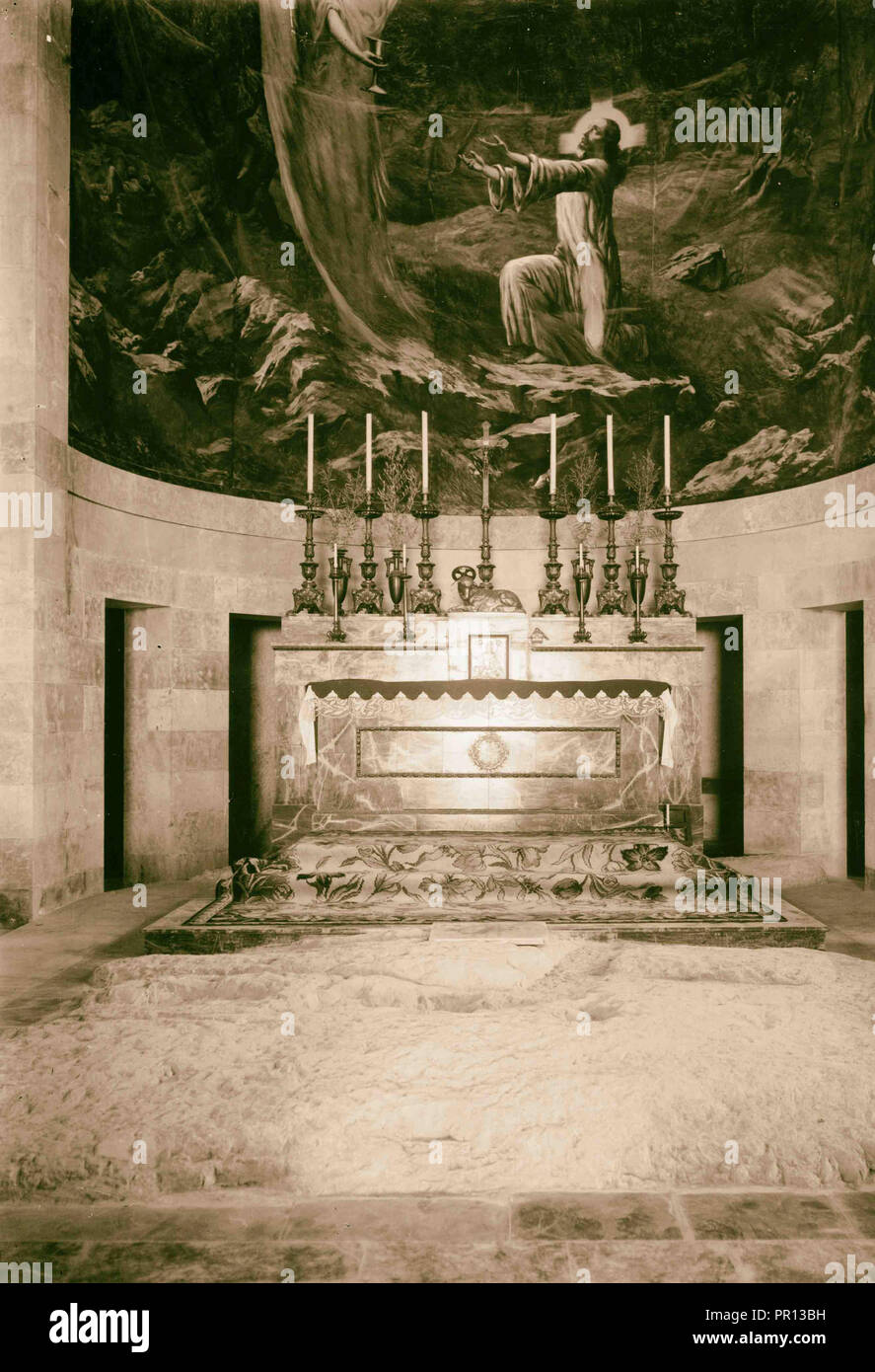 Mount of Olives, Bethany, Rock of Agony. 1900, Jerusalem, Israel Stock ...