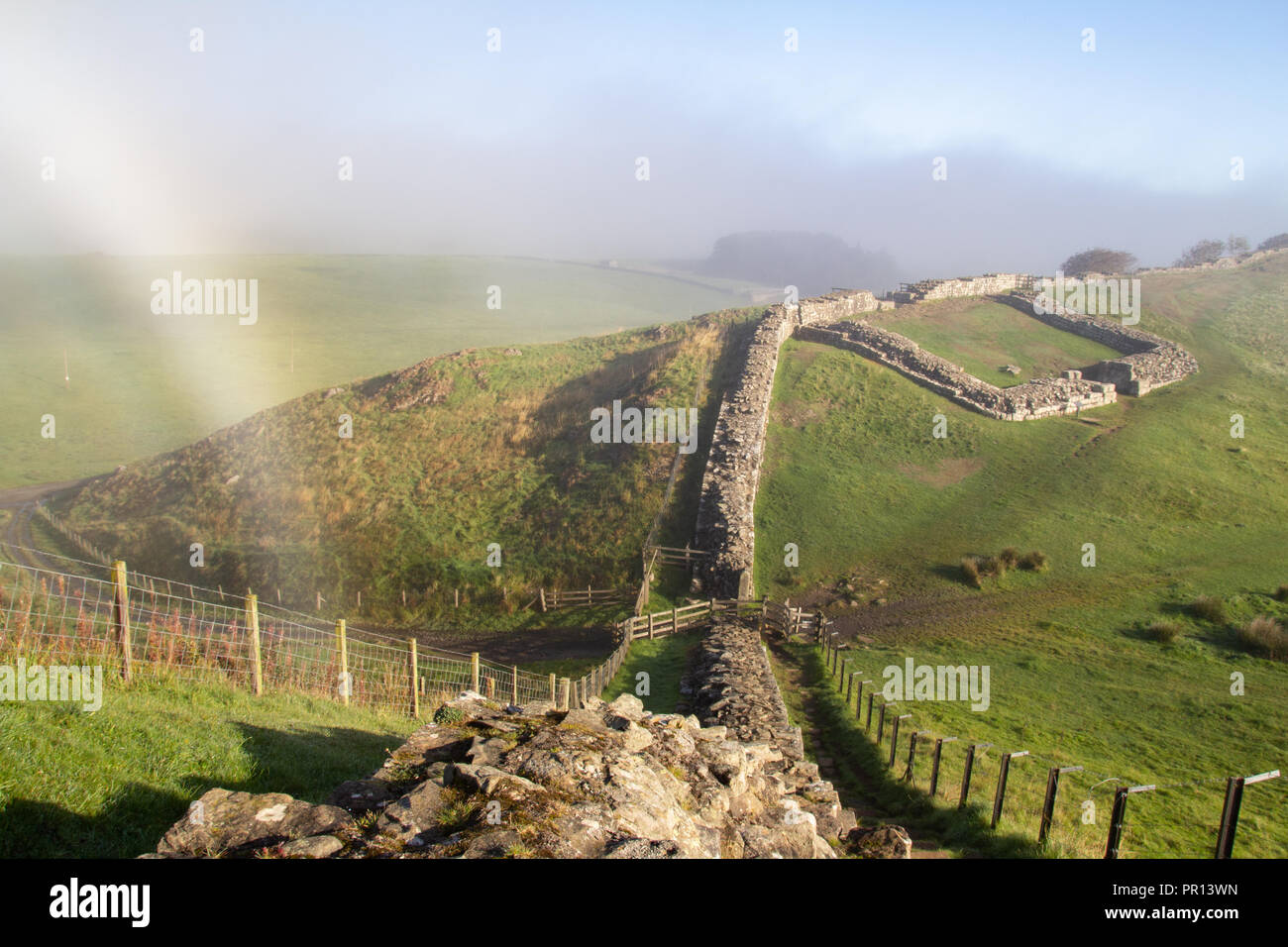 Milecastle 42 on Hadrian's Wall Stock Photo - Alamy