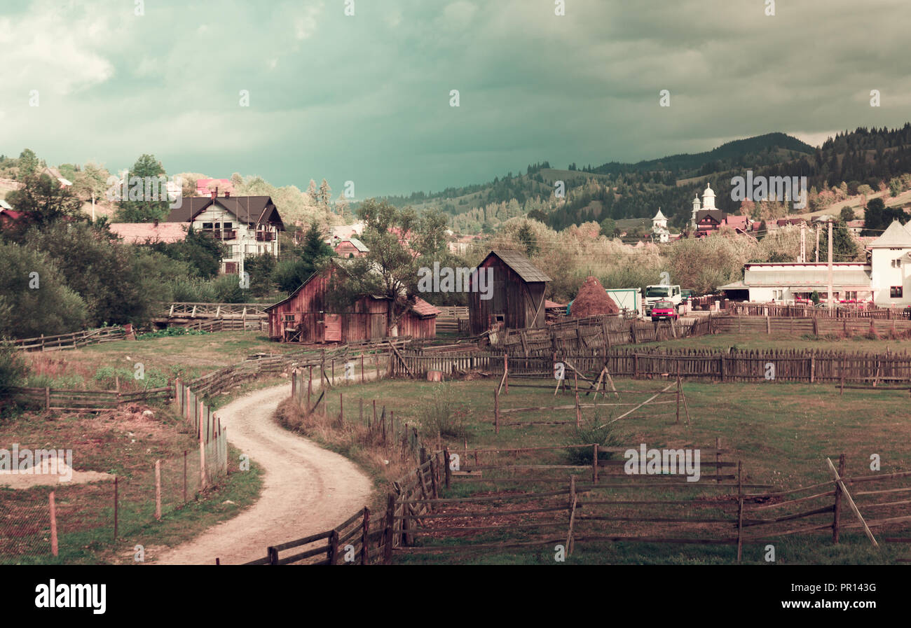 Image of Sadova village on Bucovina in Romania Stock Photo - Alamy
