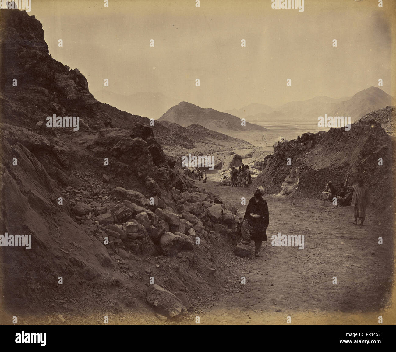 Men on mountain path; John Burke, British, active 1860s - 1870s ...
