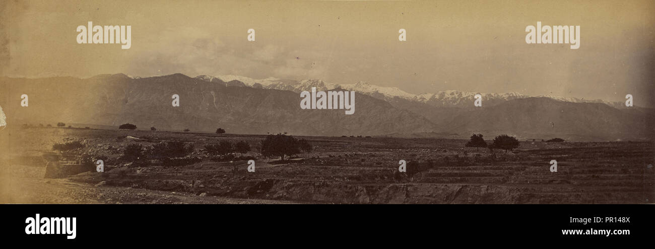 Panoramic desert landscape; John Burke, British, active 1860s - 1870s ...